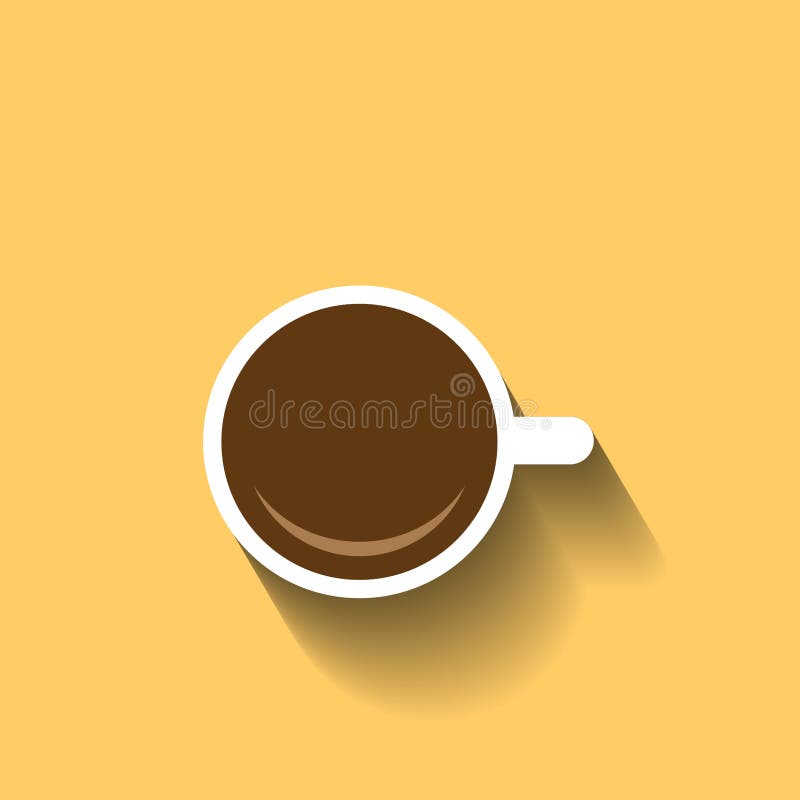 Coffee in the Cup from Top View Vector Illustration Stock Illustration ...