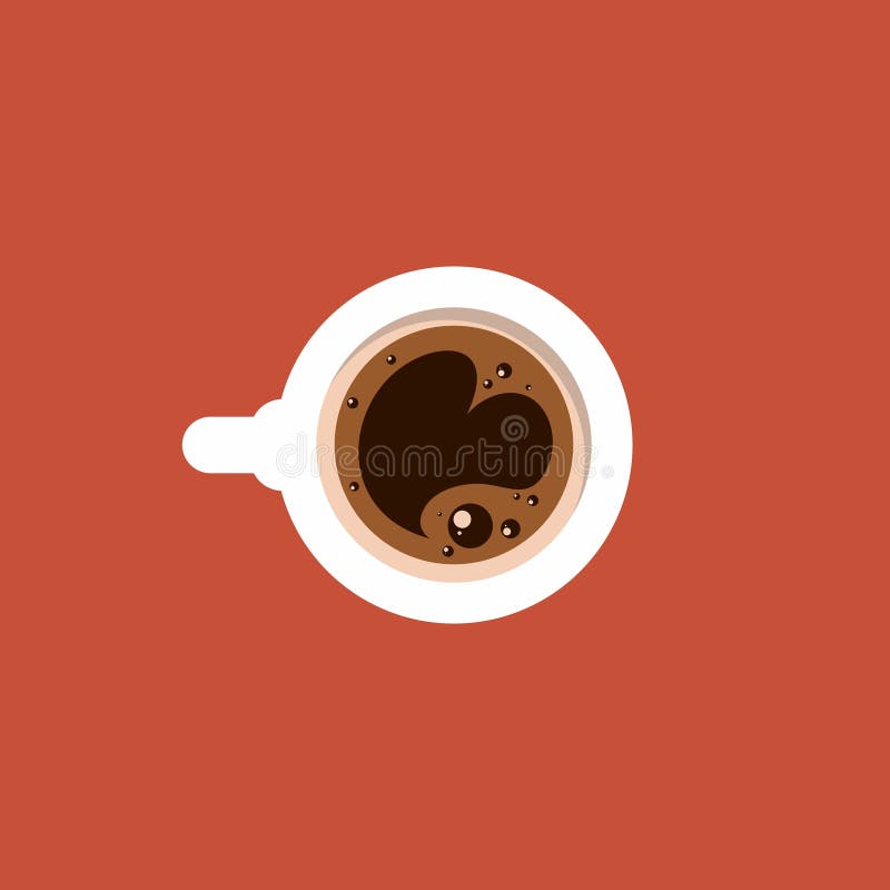 Coffee Cup Top View Vector Illustration, Drink Vector Stock Vector ...