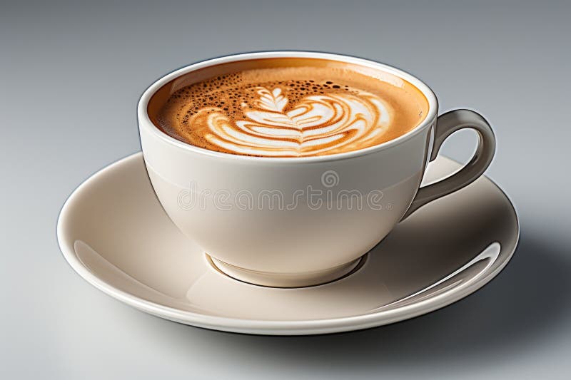 Coffee Cup Upper Sight on White Stock Illustration - Illustration of ...