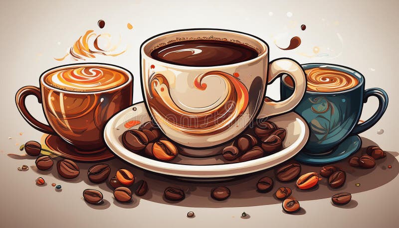 Coffee Cup Vector. Coffee Cup Collection Vector,illustration Stock ...