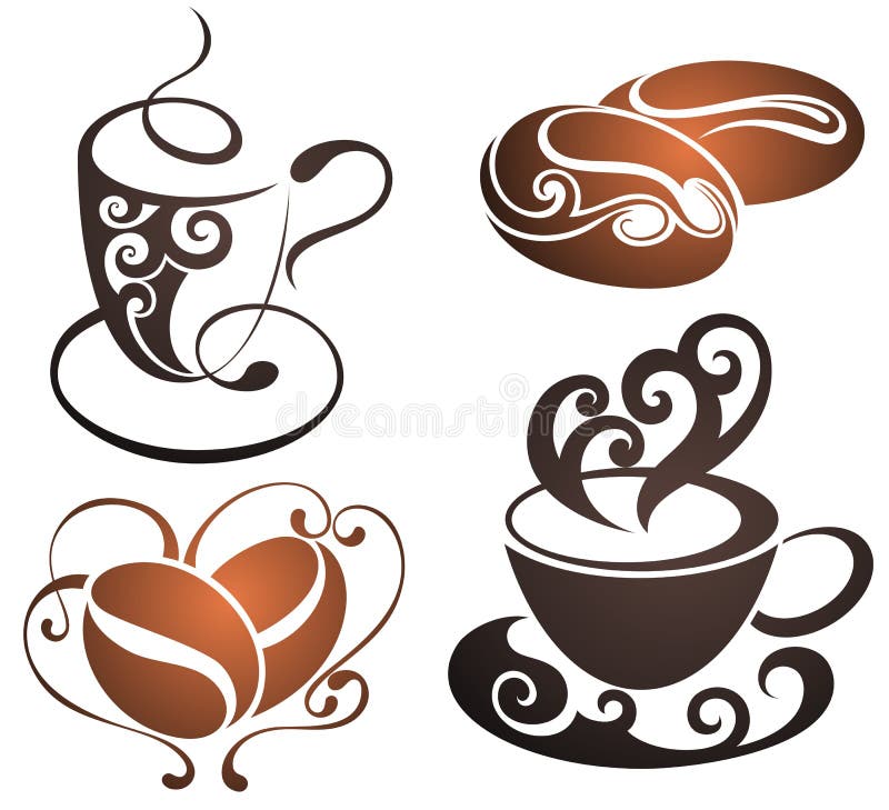 Coffee. Vector Logo Template Set Stock Vector - Illustration of ...