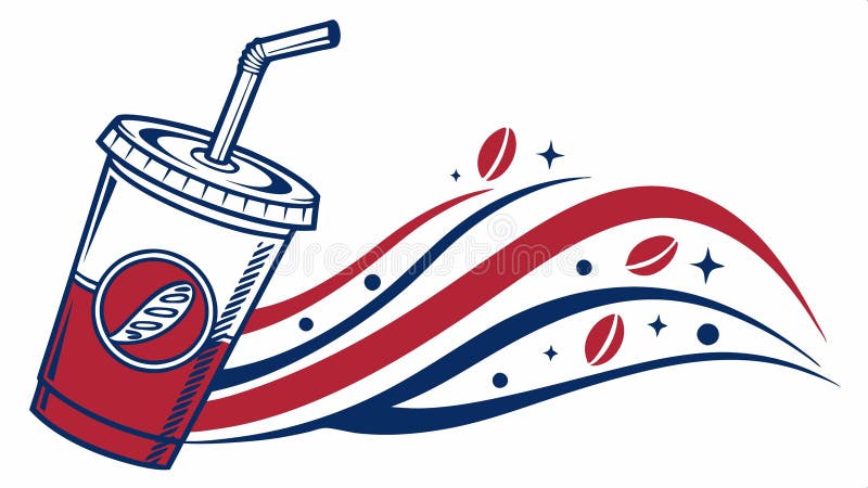 Coffee Cup with Waves, Beverage and Cafe Illustration Design. Vector ...