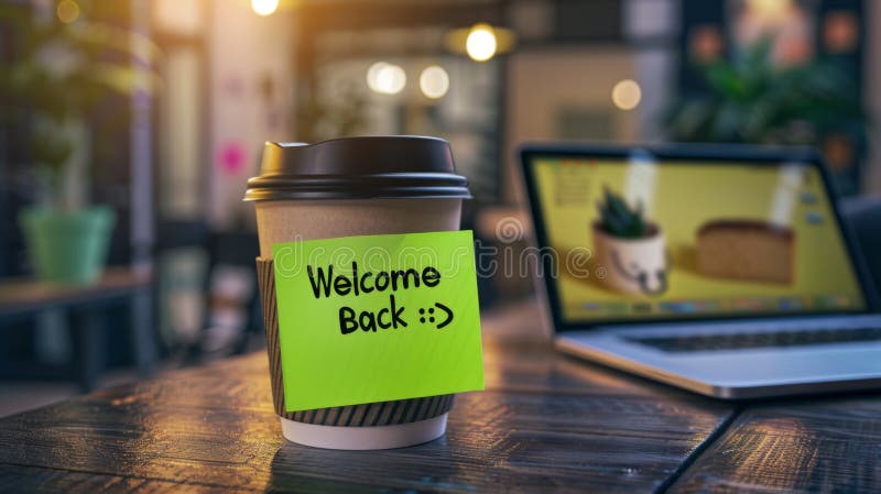 The Coffee Cup with Message.AI Generated Image Stock Image - Image of ...