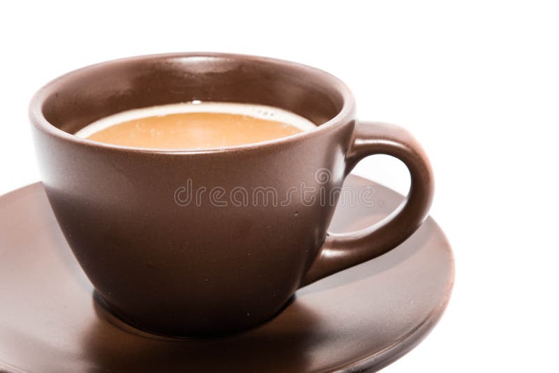 Coffee Cup on White Background Stock Image - Image of press, white ...