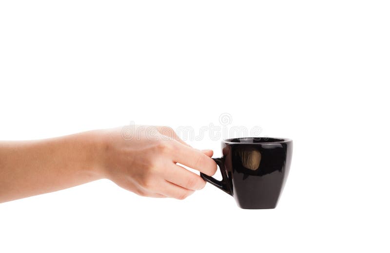 Coffee-cup with White Copy Space Stock Photo - Image of drink, closeup ...