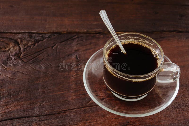 Coffee cup on wood table stock image. Image of coffee - 91390989