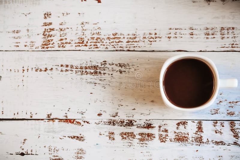 Coffee Cup on Wood Table with Space Stock Photo - Image of life, wood ...