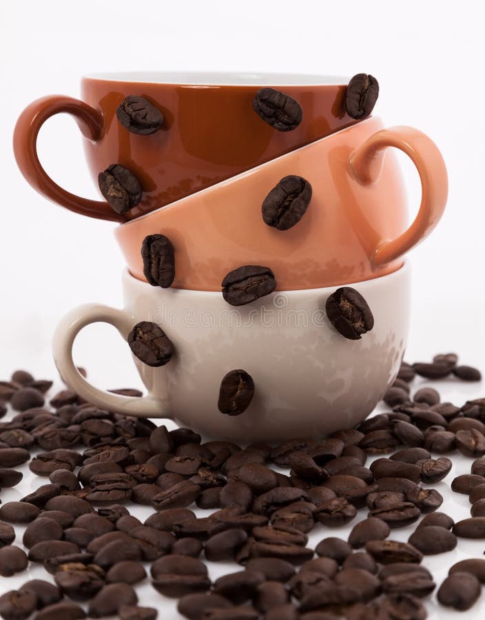 Coffee Cups stock image. Image of utensil, vibrant, stack - 25603175