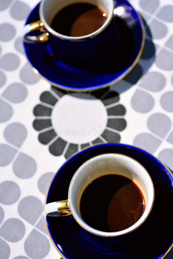 Coffee cups with coffee stock photo. Image of detail - 41570376