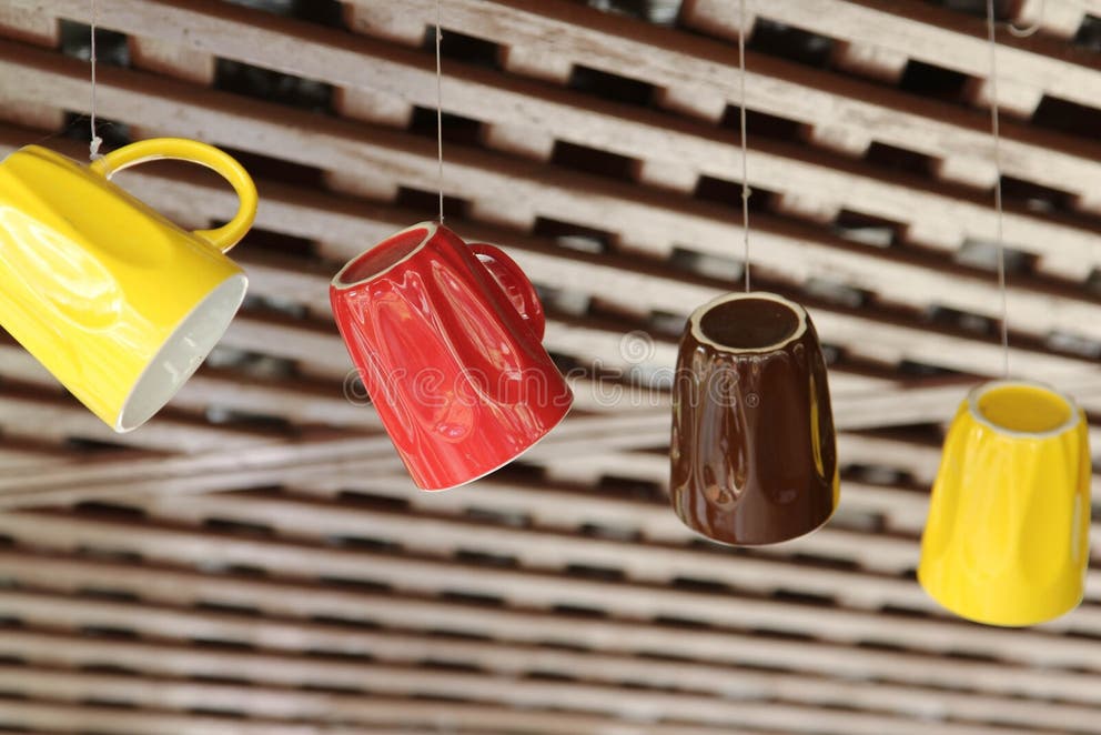 Coffee cups stock image. Image of dishware, kitchen, brown - 77971639