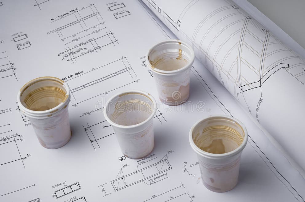 Coffee cups on draft stock photo. Image of draft, white - 13127418