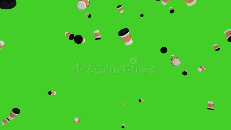 Coffee Cup with Green Screen Background Stock Video - Video of screen ...