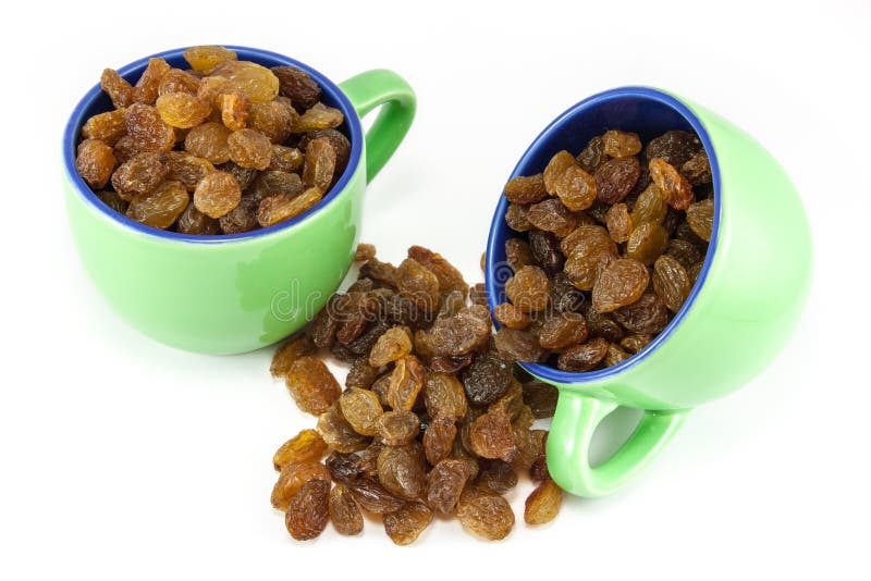 Coffee Cups Full of Raisins Stock Photo - Image of cook, isolated: 25196208