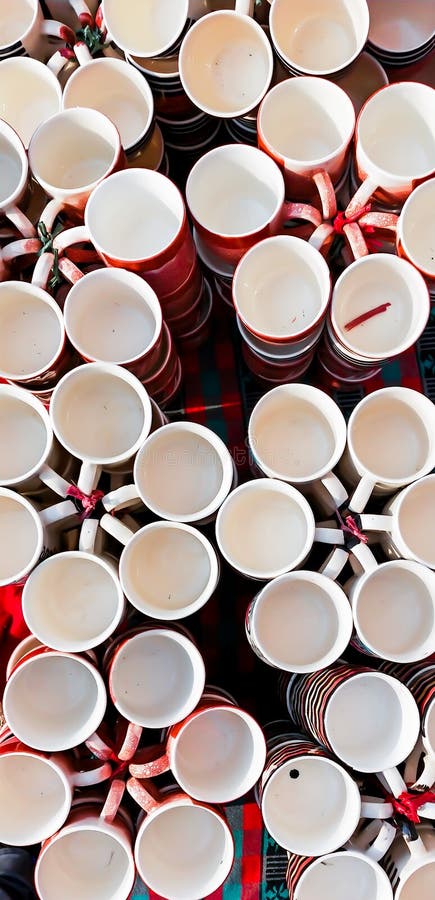Coffee Cups,mugs of Different Colors and Designs Stock Photo - Image of ...