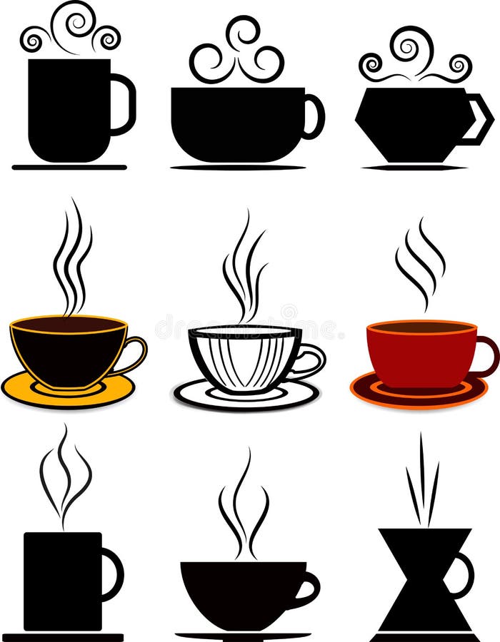 Coffee cups set stock vector. Illustration of service - 32705191