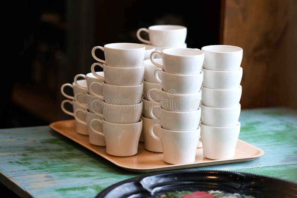 Coffee cups stock image. Image of mugs, stack, piles - 376277373