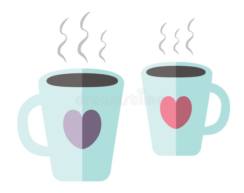 Vector Icons Set of Coffee Cups for Cafeteria Cafe Stock Vector ...