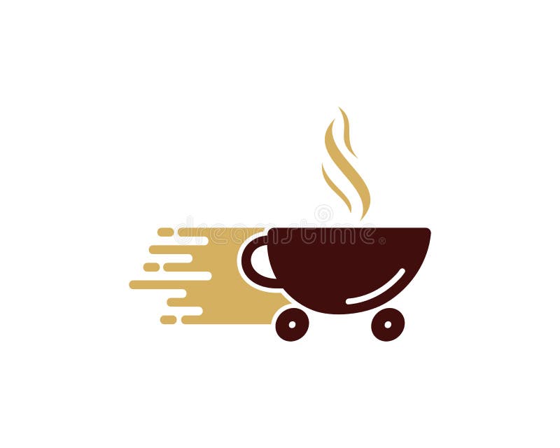 Coffee Delivery Logo Icon Design Stock Vector - Illustration of cafe ...