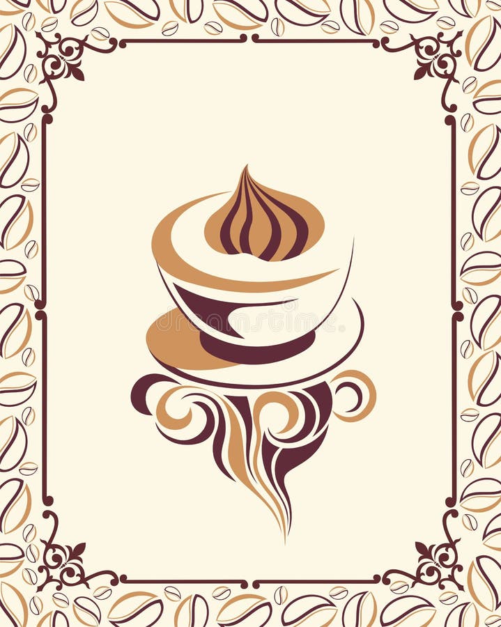 Coffee Design With Beans Frame - Free Photo from StockFreeImages