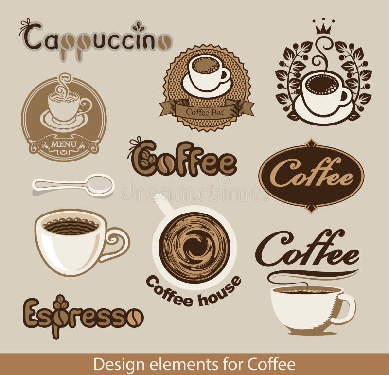 Coffee design element stock vector. Illustration of harvest - 32602943