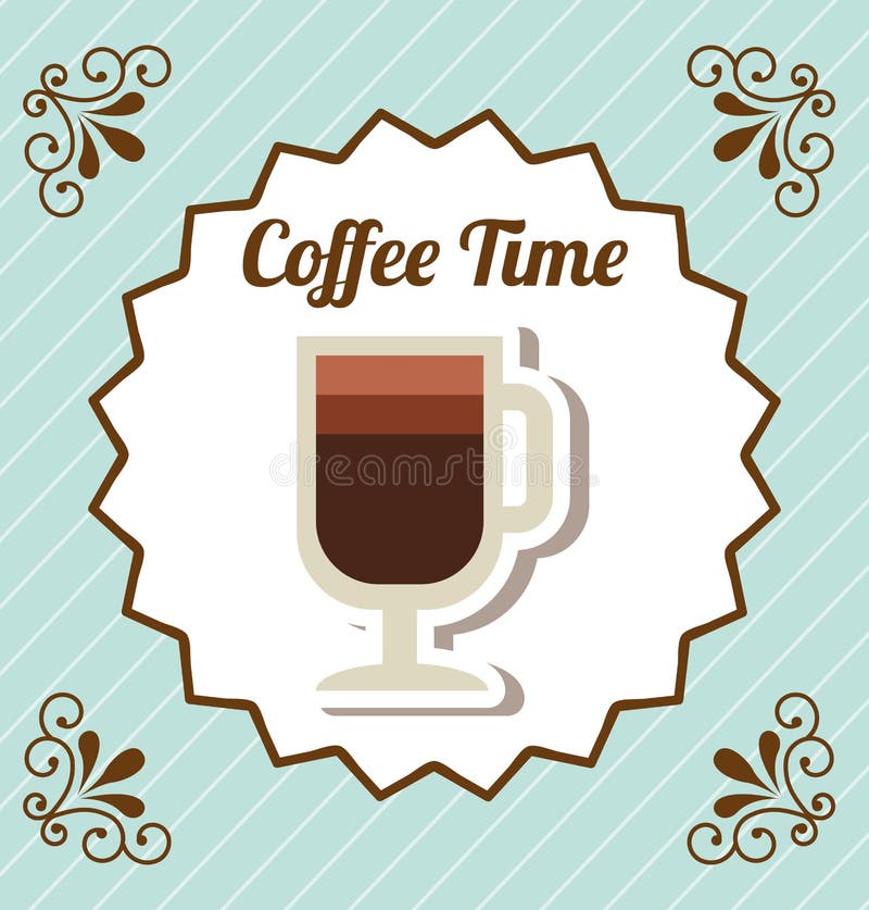 Coffee design stock vector. Illustration of sticker, abstract - 47572302
