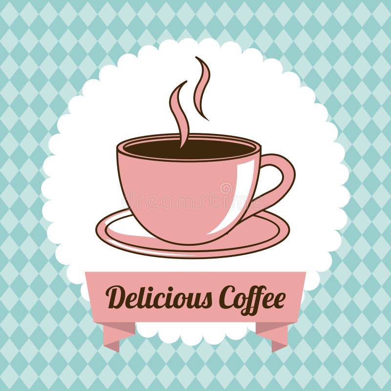 Coffee design stock vector. Illustration of ribbon, design - 47572331