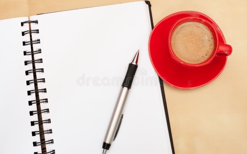 Coffee and Diary stock image. Image of note, book, meeting - 19813455