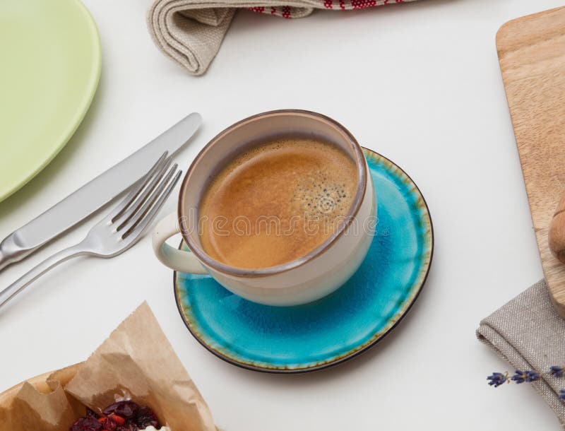 Coffee on dining table stock image. Image of relaxation - 67461401