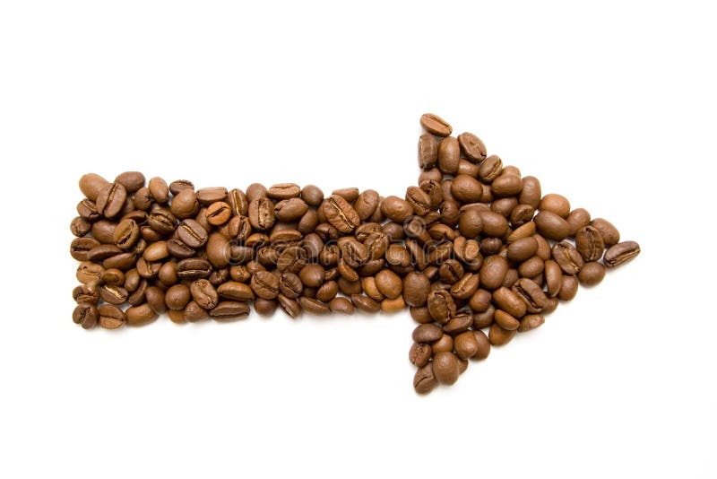 Coffee direction stock photo. Image of arrow, drink, direction - 15024676