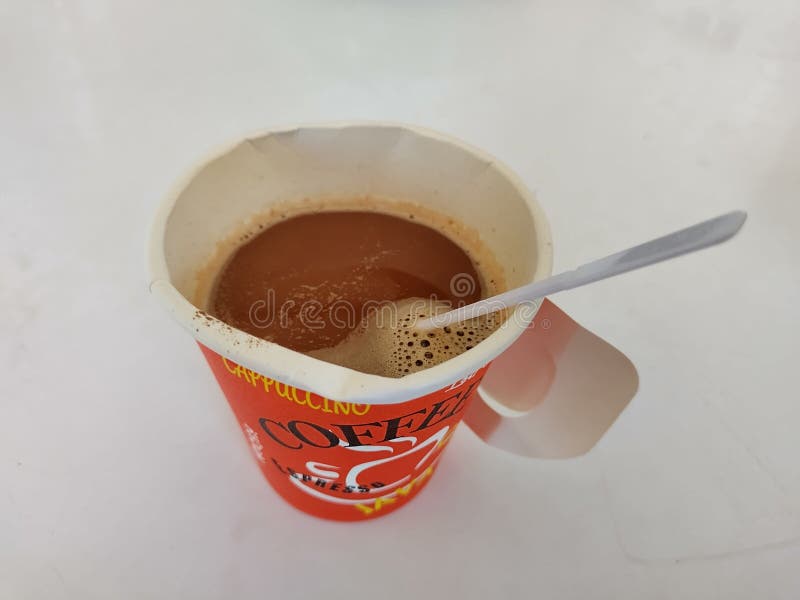 Coffee in a Distorted Paper Cup Stock Image - Image of coffee ...