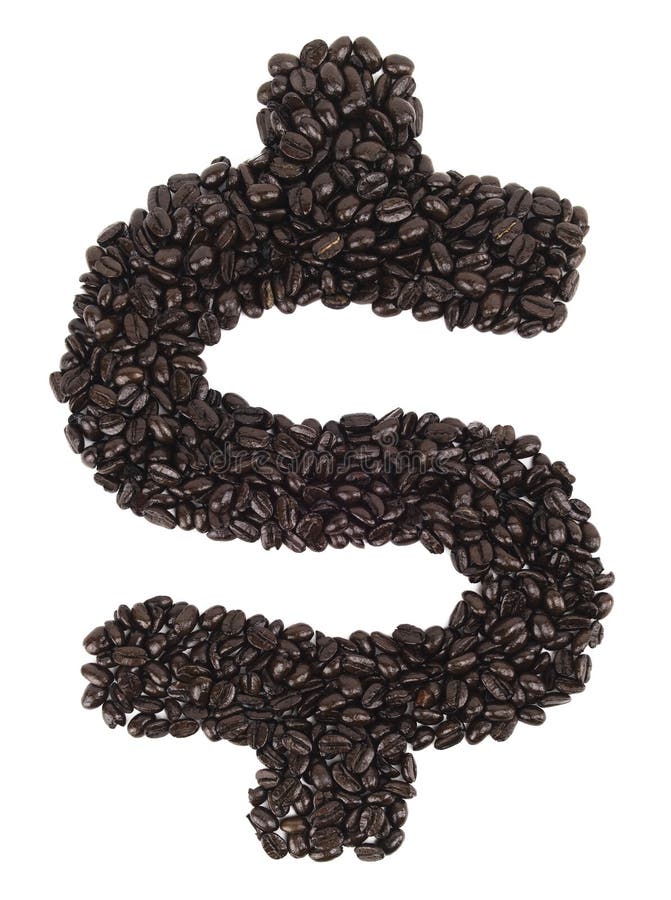Coffee Dollar Sign stock photo. Image of brown, finance - 103575278
