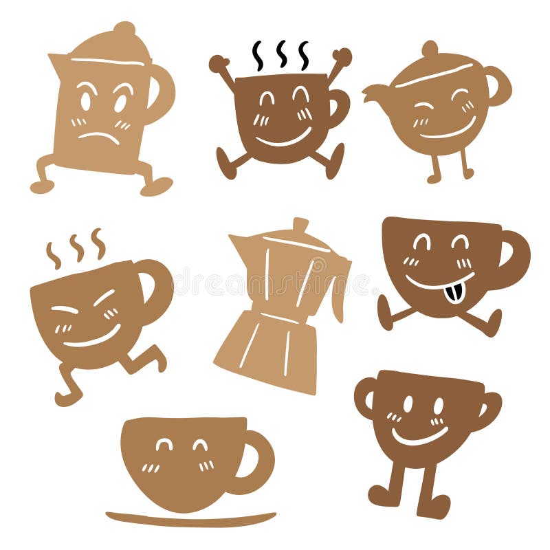 The Coffee Drawing Image for Food and Drink Concept Stock Vector ...