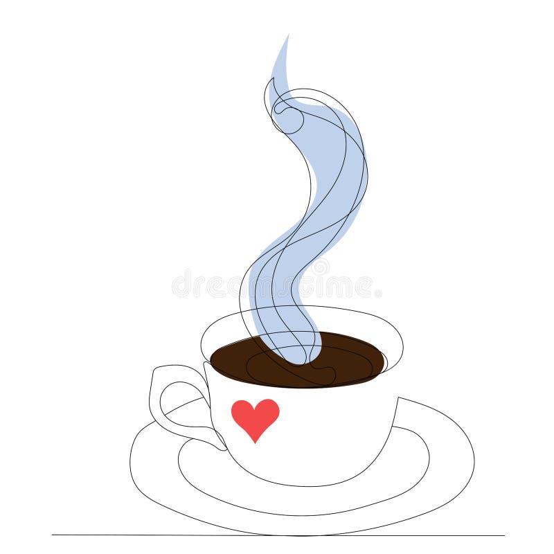 Continuous One Line Coffee Bean Drawing Stock Illustrations – 90 ...