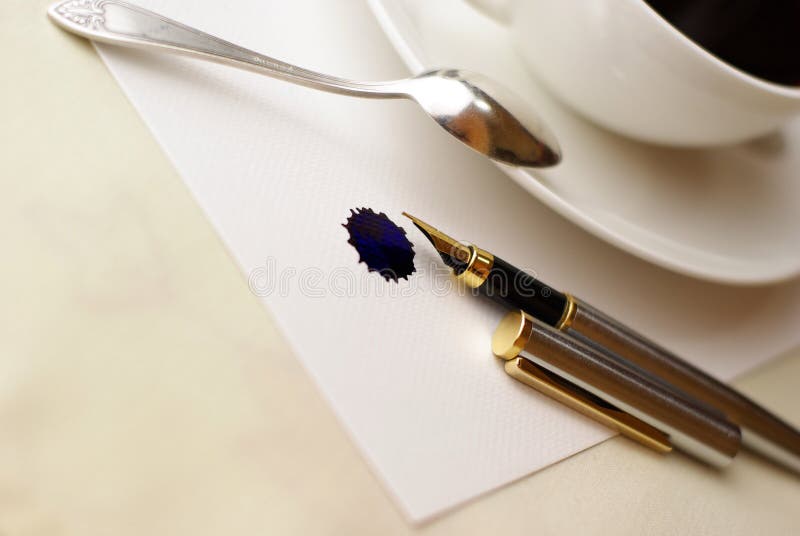 Coffee And Drawing Pen Picture. Image: 6698913