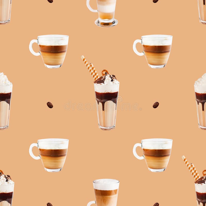 Coffee Drink Collection. for Menu Design. Various Coffee Drinks Set ...