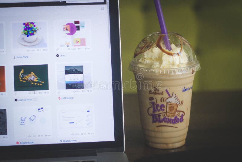 Coffee Drink And Laptop Picture. Image: 82981370