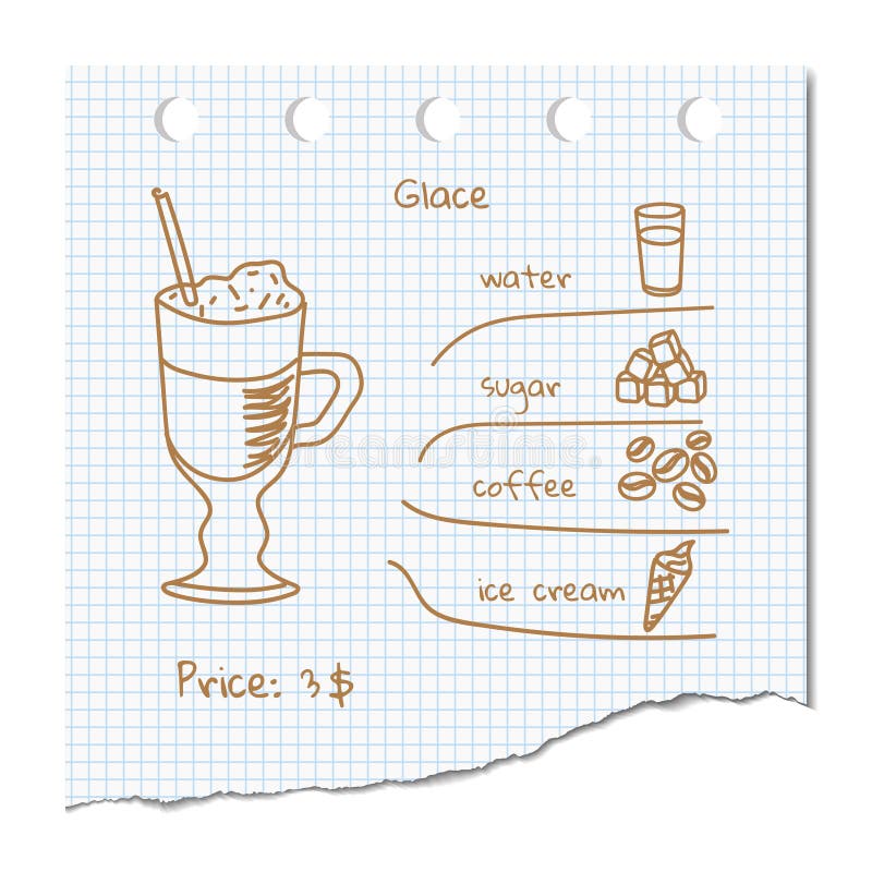 Coffee drink recipe stock vector. Illustration of drink - 65006580