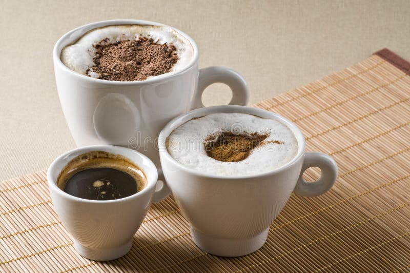 Coffee drinks objects stock photo. Image of white, descriptive - 20840286