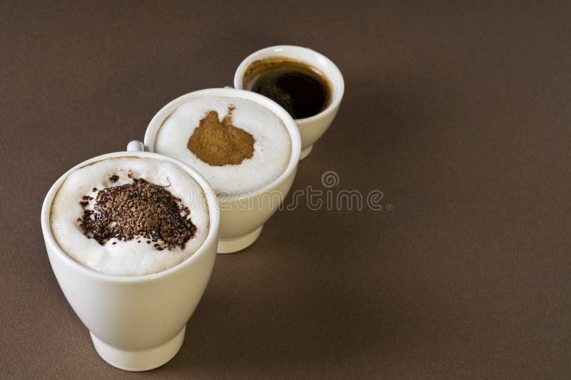 Coffee drinks objects stock photo. Image of white, descriptive - 20840286