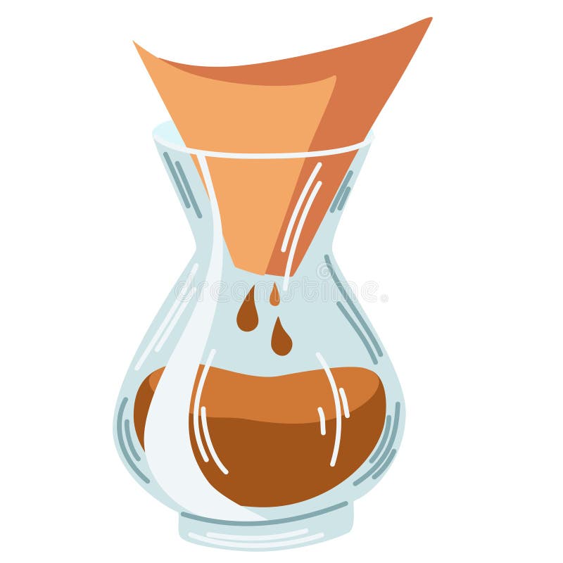 Drip Coffee Brewing Device. Coffee Making Equipment Stock Vector ...