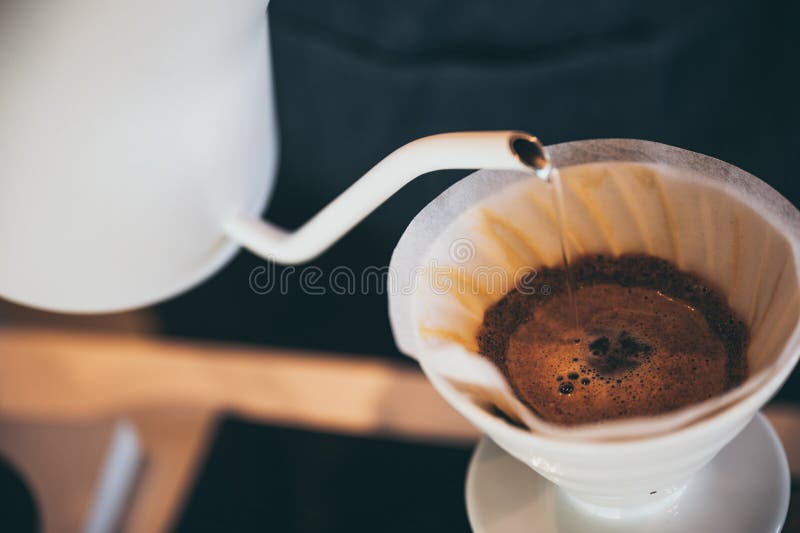 Coffee Drip Process Coffee Cafe with Slow Bar Stock Image - Image of ...