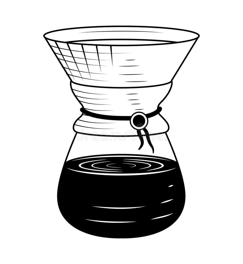 Coffee Dripping Brewing Drawn Stock Vector - Illustration of dripping ...