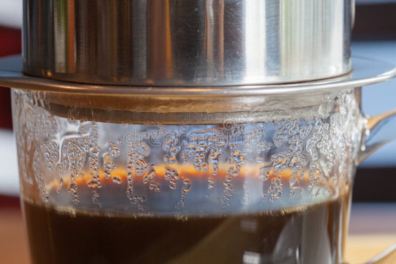 Coffee Dripping in Vietnamese Style Stock Image - Image of effect, milk ...