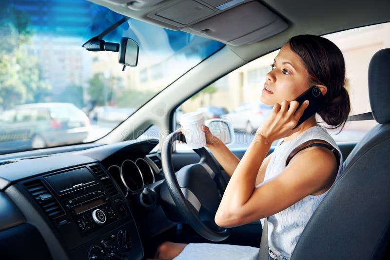 Coffee driving woman stock photo. Image of concentration - 29027964