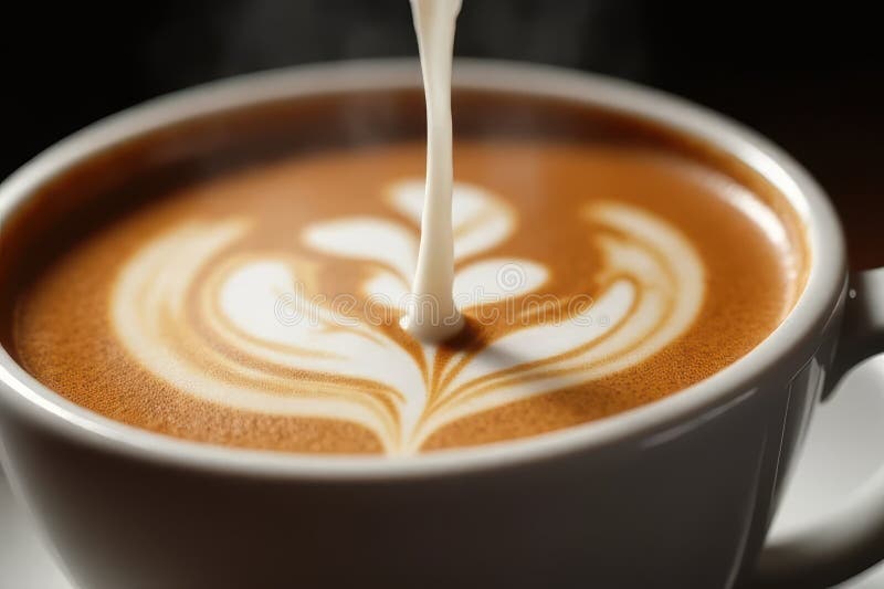 Intertwined Coffee Drizzles Stock Illustration - Illustration of ...