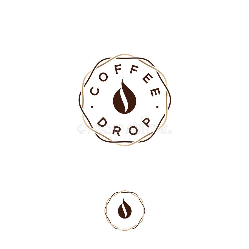 Coffee Drop Cafe Logo. Coffee Emblem. Coffee Drop and a Cup of Coffee ...