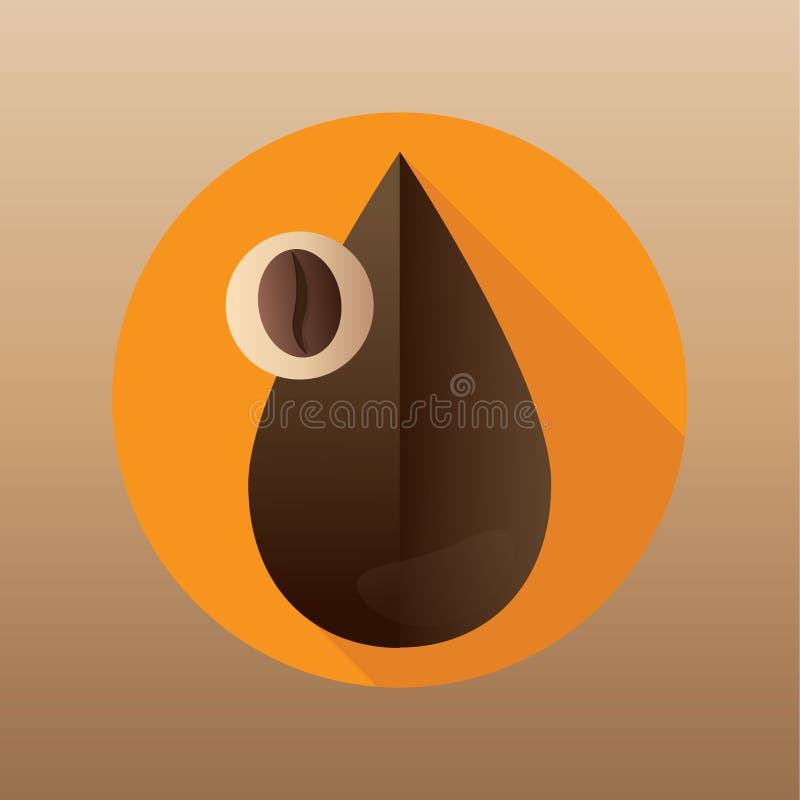 Coffee Drop Splashing Silhouette. Liquid Stain Frame Isolated in White ...