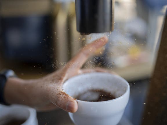Coffee Dust Cloud Formation Stock Photo - Image of testing, cloud ...