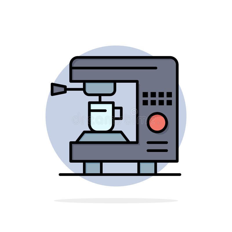 Coffee, Electric, Home, Machine Abstract Circle Background Flat Color ...