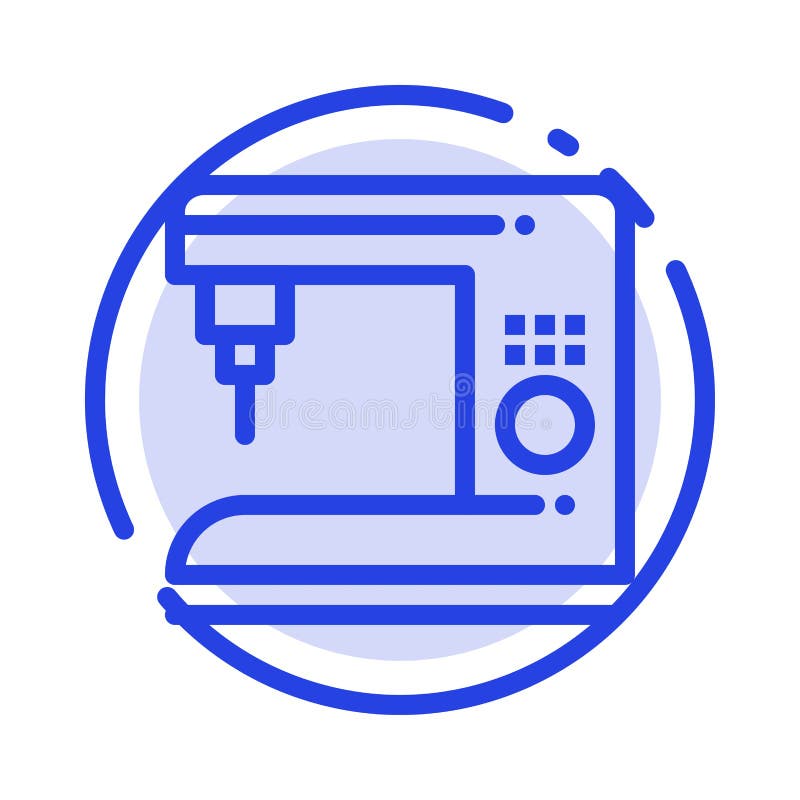 Coffee, Electric, Home, Machine Blue Dotted Line Line Icon Stock Vector ...